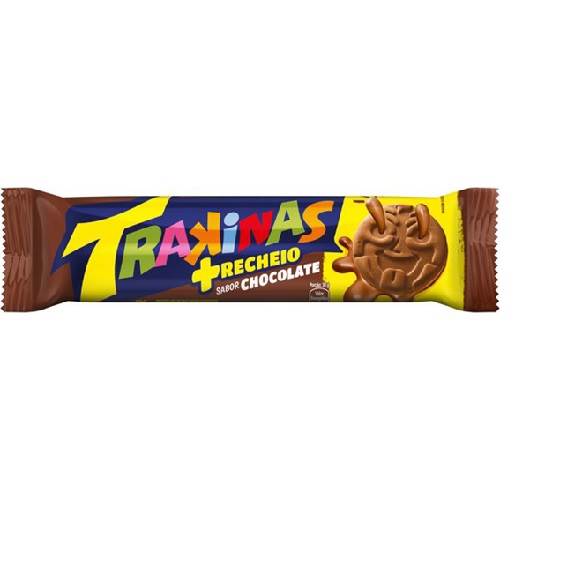 BISCOITO RECHEADO TRAKINAS CHOCOLATE+RECHEADOEI 126G | Megga Distribuidora